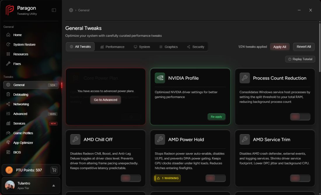 Paragon Tweaks